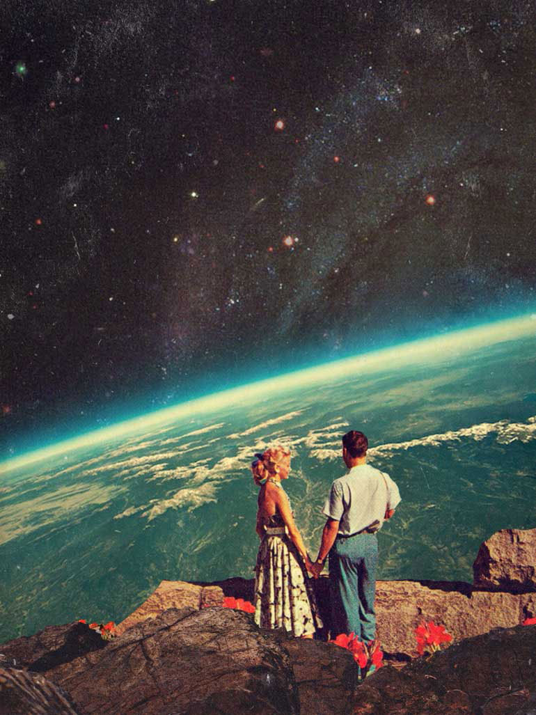 Nostalgic Postcard from Outer Space - digitalart.io